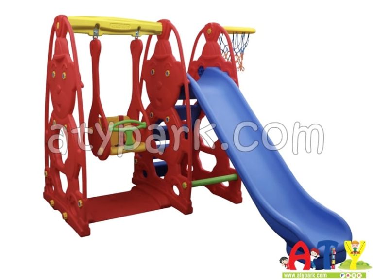 Plastik Oyun Parkı 1 Kaydırak 1 Salıncak - 4004 - Aty Park